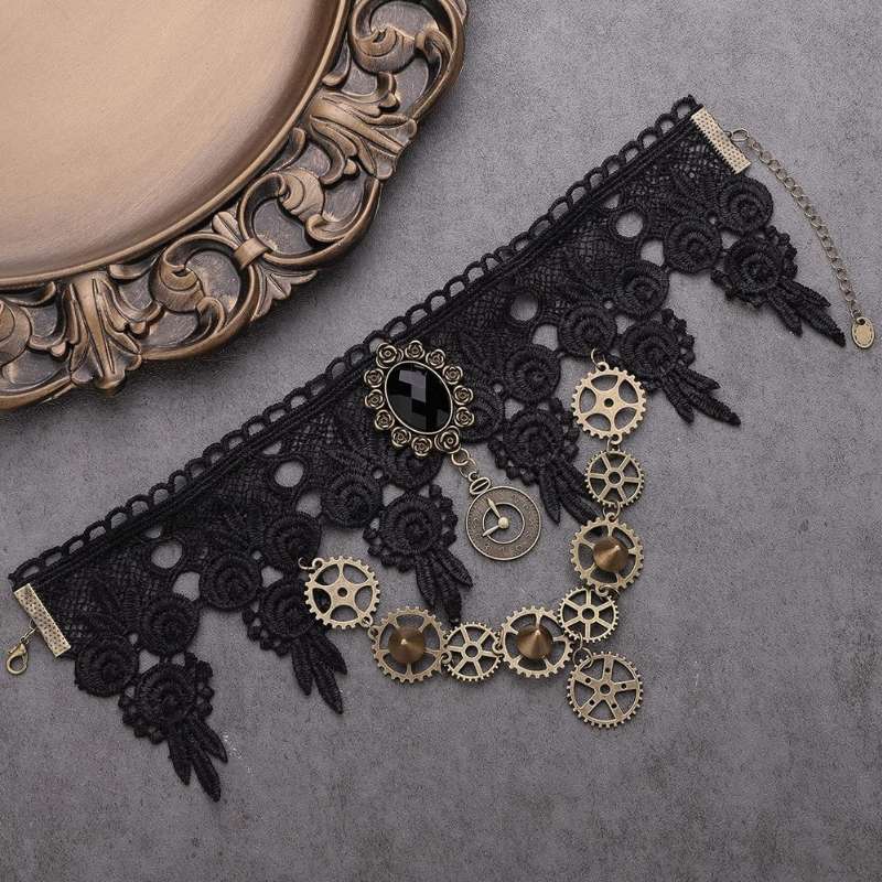 Steampunk gear chain choker | My Steampunk Style – my-steampunk-style