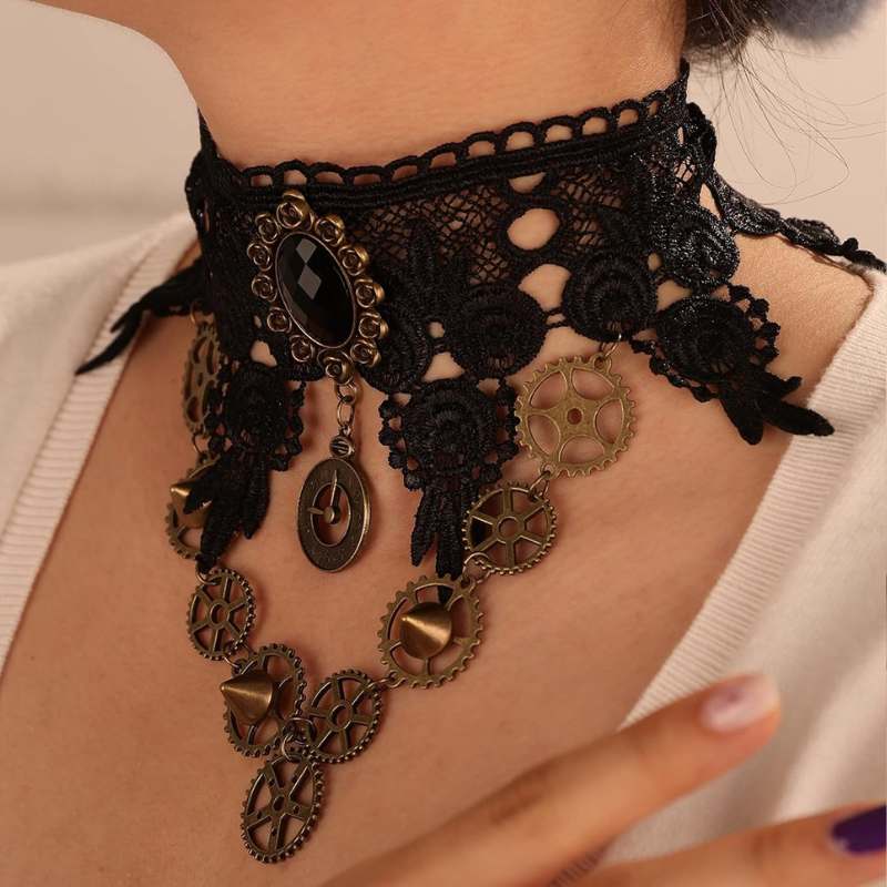 Steampunk gear chain choker | My Steampunk Style – my-steampunk-style
