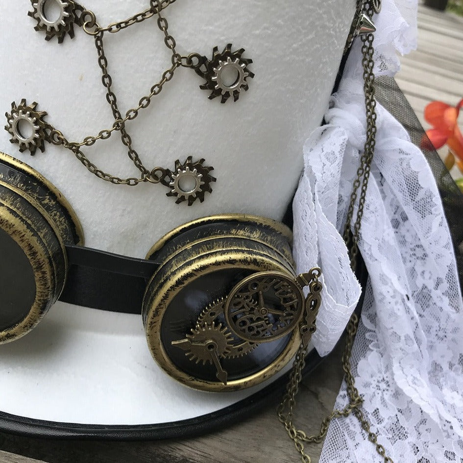 Steampunk white hat | My Steampunk Style – my-steampunk-style