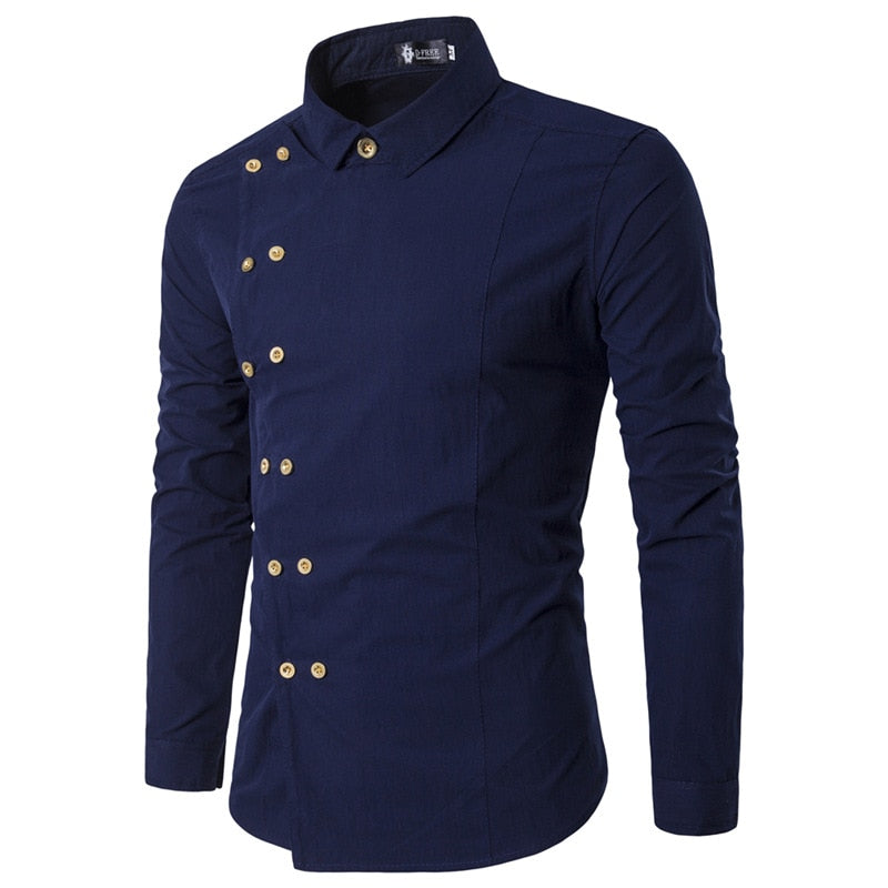 Steampunk oblique buttons shirt | My Steampunk Style